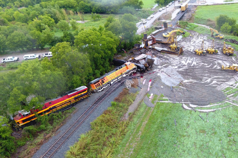 Deluge creates closures, train derailment | Farmersville Times
